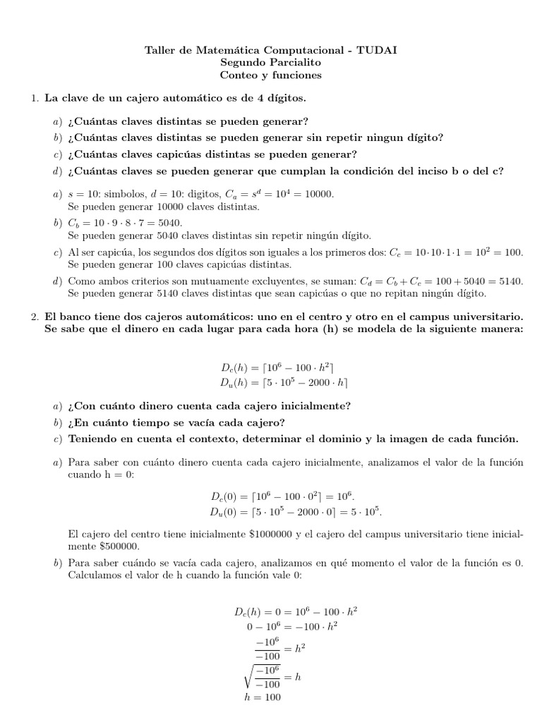 Parcialito 2 TMC Resuelto.2018 | PDF | Matemáticas | Análisis matemático