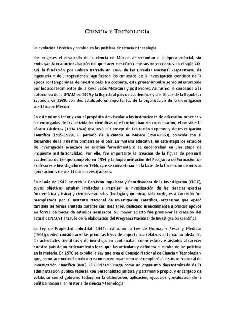 Ciencia y Tecnología | PDF | Science | México