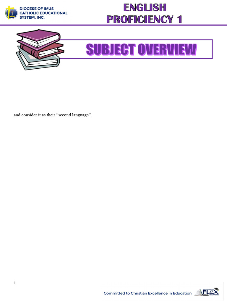 Module 1 - English Proficiency 1 | PDF | Part Of Speech | English Language