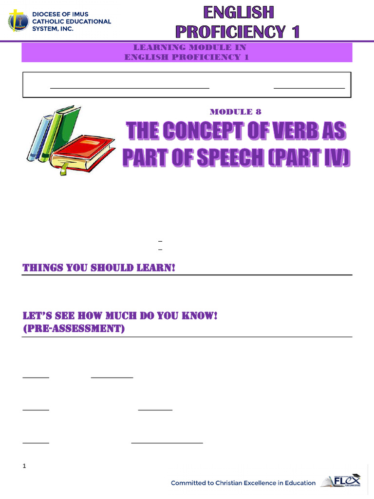 Module 8 - English Proficiency (Final) | PDF | Grammatical Tense ...