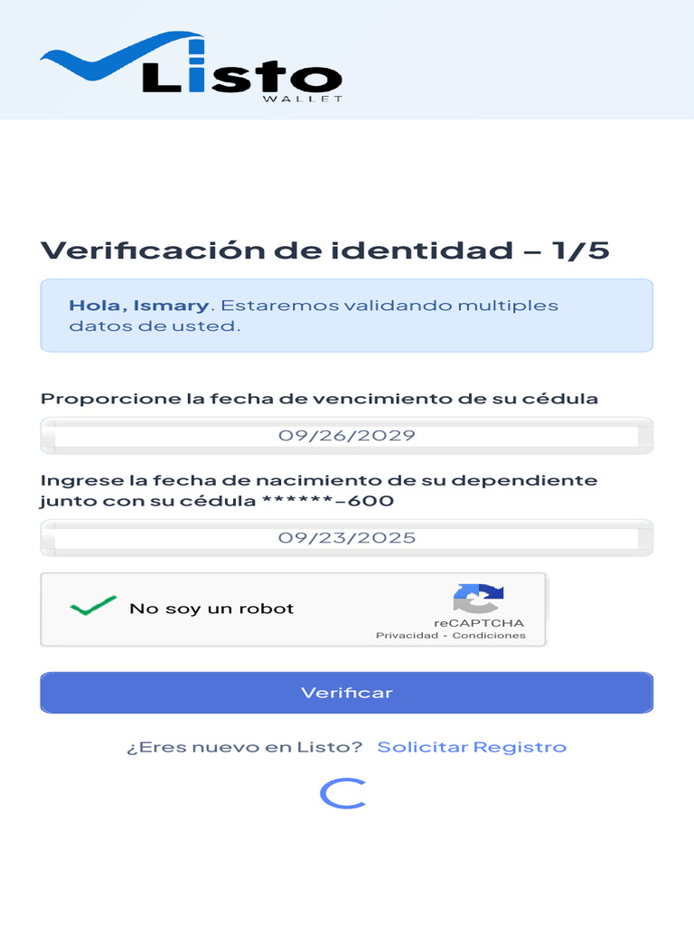 Listo Wallet - Verificación de Identidad | PDF