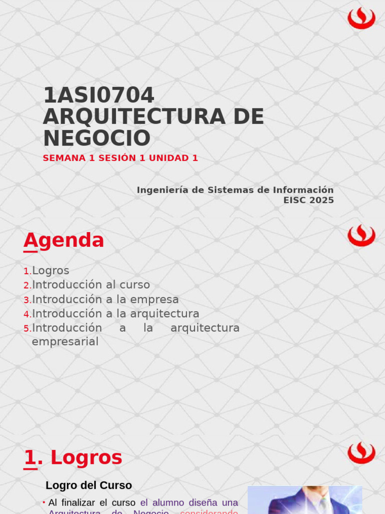 AN Sem1 Ses1 2025-1 Introducción Emp Arquitec | PDF | Business | Sistema