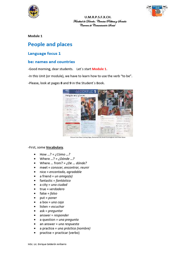 COM Module 1 Part 1 - To Be | PDF | Linguistic Typology | Language Mechanics