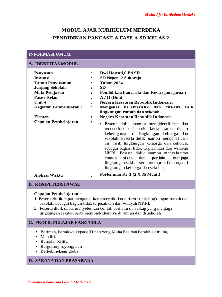 BAB 4 - MA PPKN Kls 2 | PDF