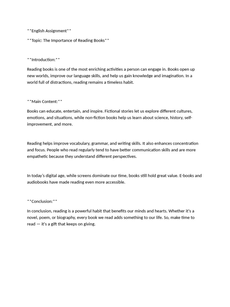 English Assignment | PDF