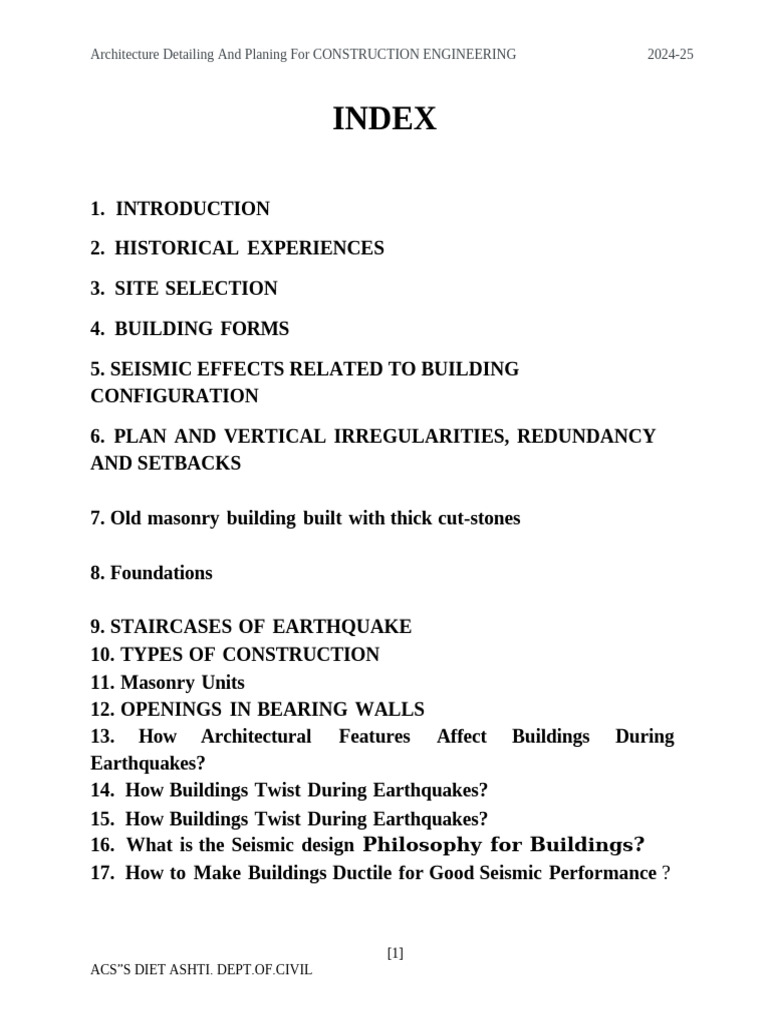 Architecture Detailing and Planing For CONSTRUCTION ENGINEERING | PDF ...