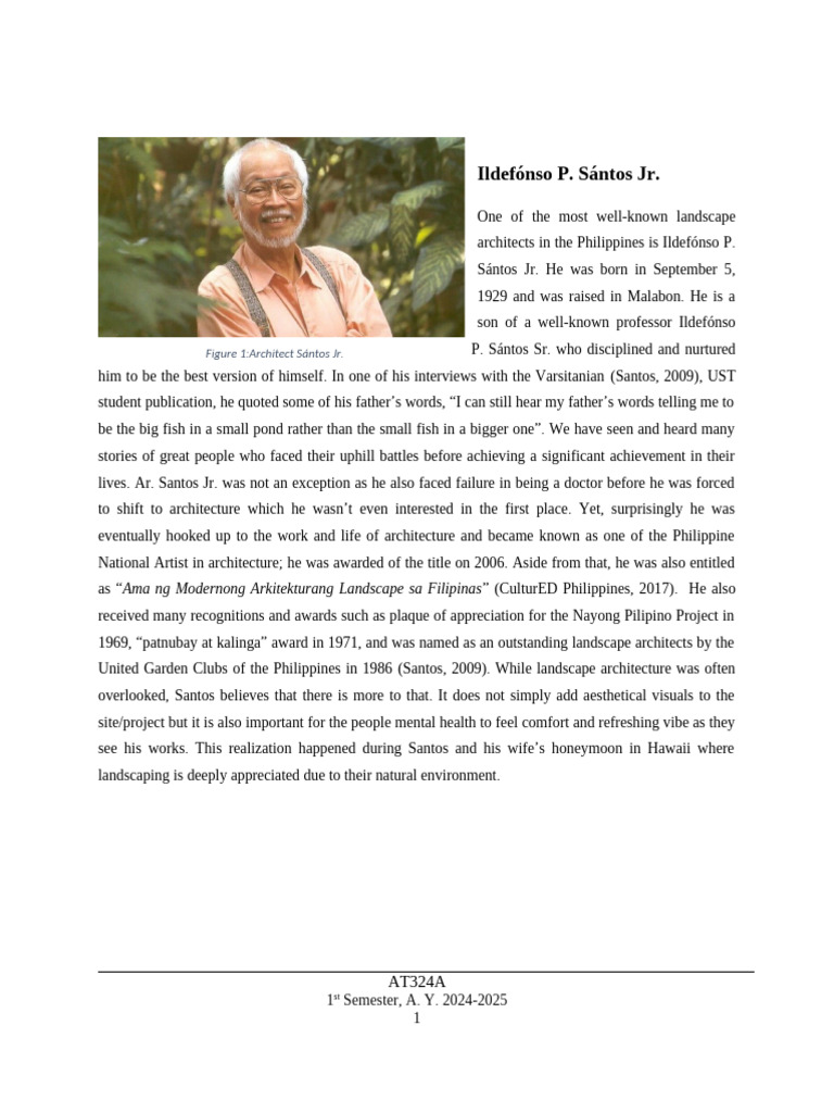 Ildefónso P. Sántos Jr.: Landscape Architect | PDF | Environmental Design