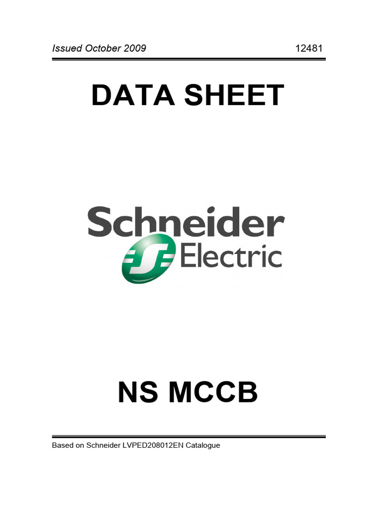 Data Sheet Ns MCCB | PDF | Alternating Current | Electric Power Transmission