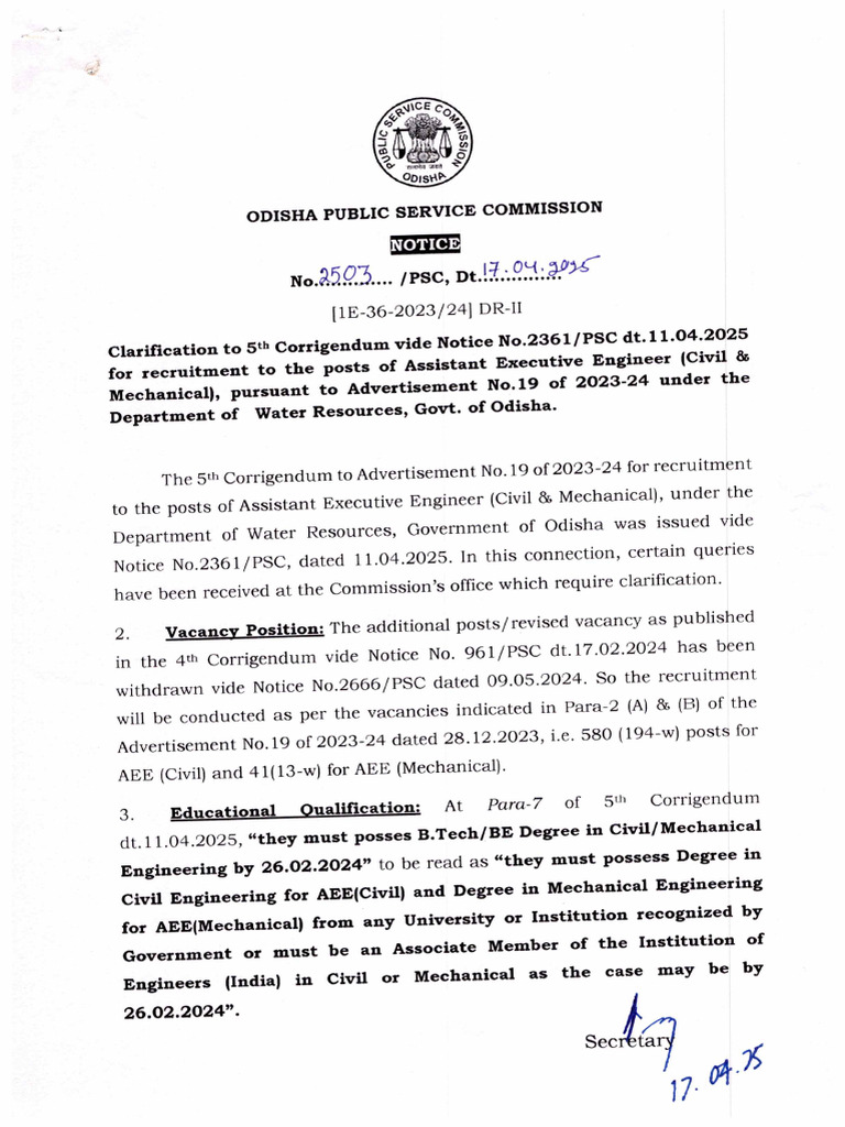 5th Clarification | PDF