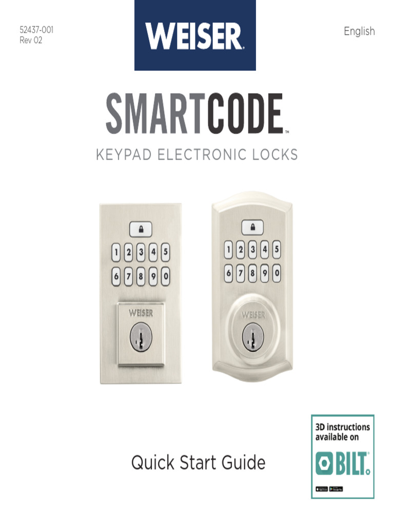 Powerbolt 3 Smartcode Keypad en | PDF | Radio | Screw