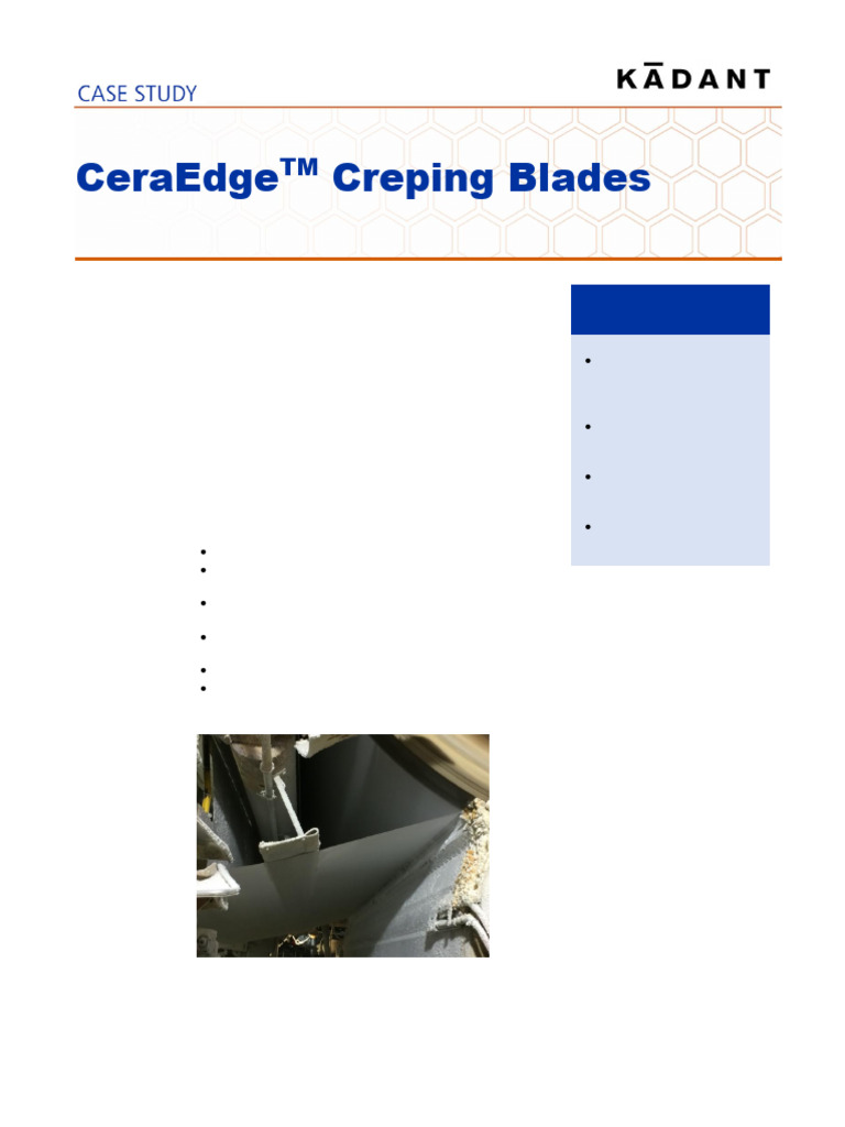 CeraEdge Creping Blade Case Study | PDF