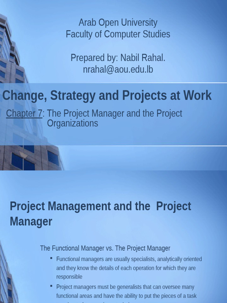 Project Management Roles and Strategies | PDF | Project Management | Organizational Structure