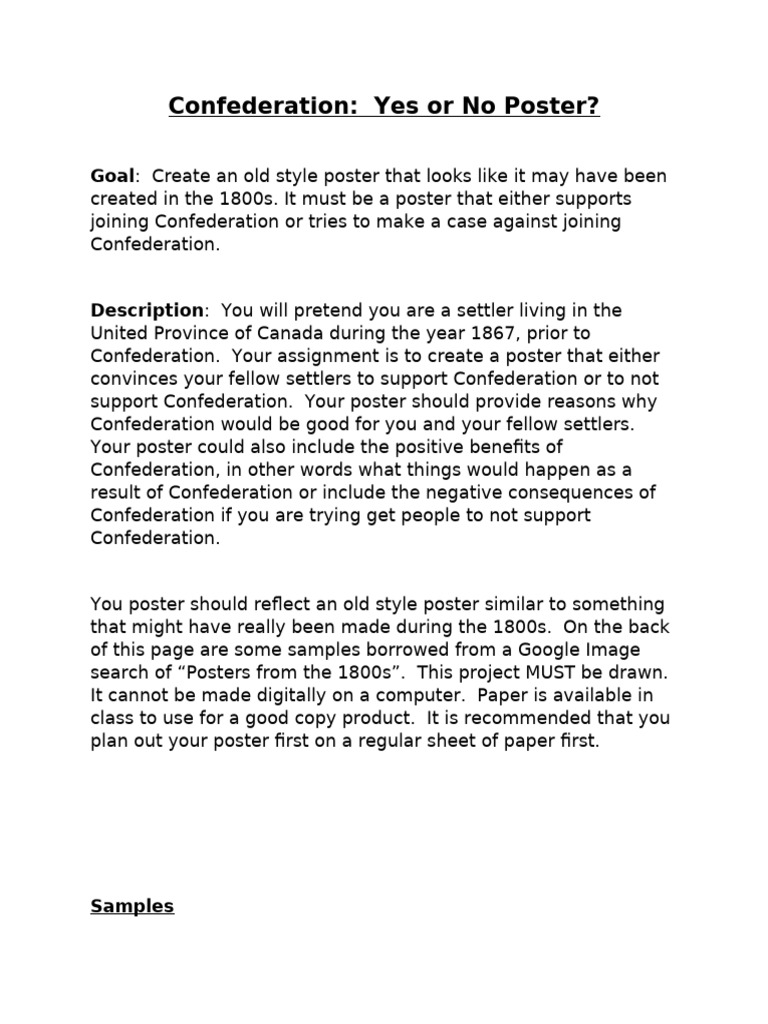 History Poster Confederation | PDF