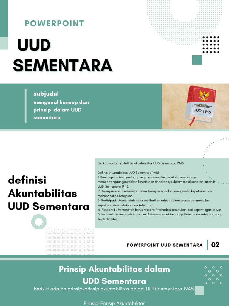 Akuntabilitas dalam UUD Sementara 1945 | PDF