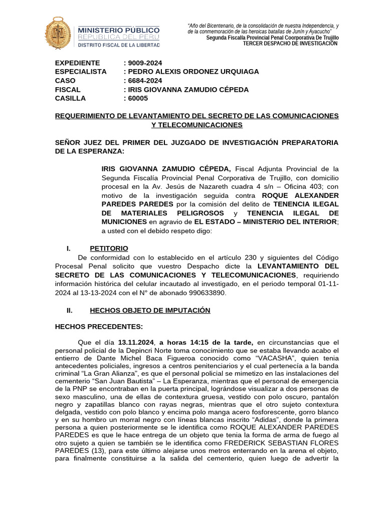 Caso Turno - Levantamiento de Las Comunicaciones | PDF | Castigos | Armas de fuego