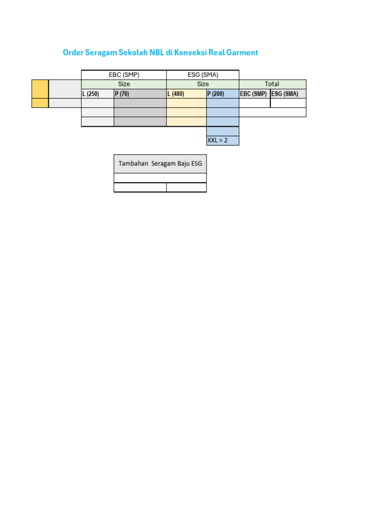 Orderan Konveksi Real Garment | PDF