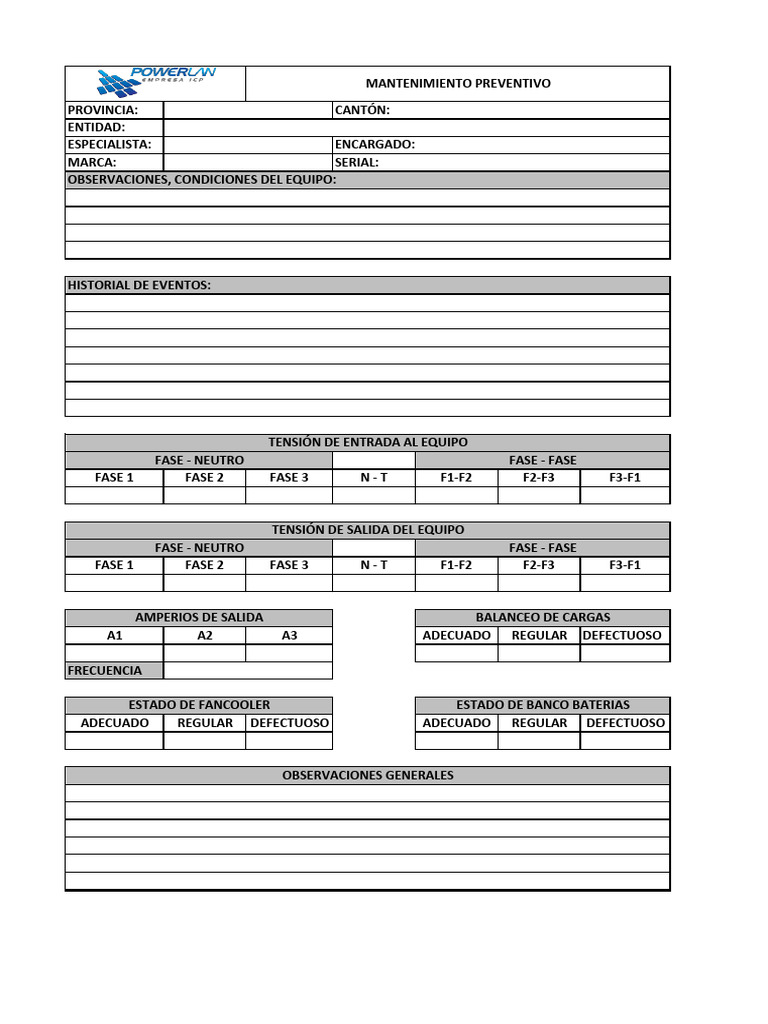 FORMATO MEDICIONES | PDF