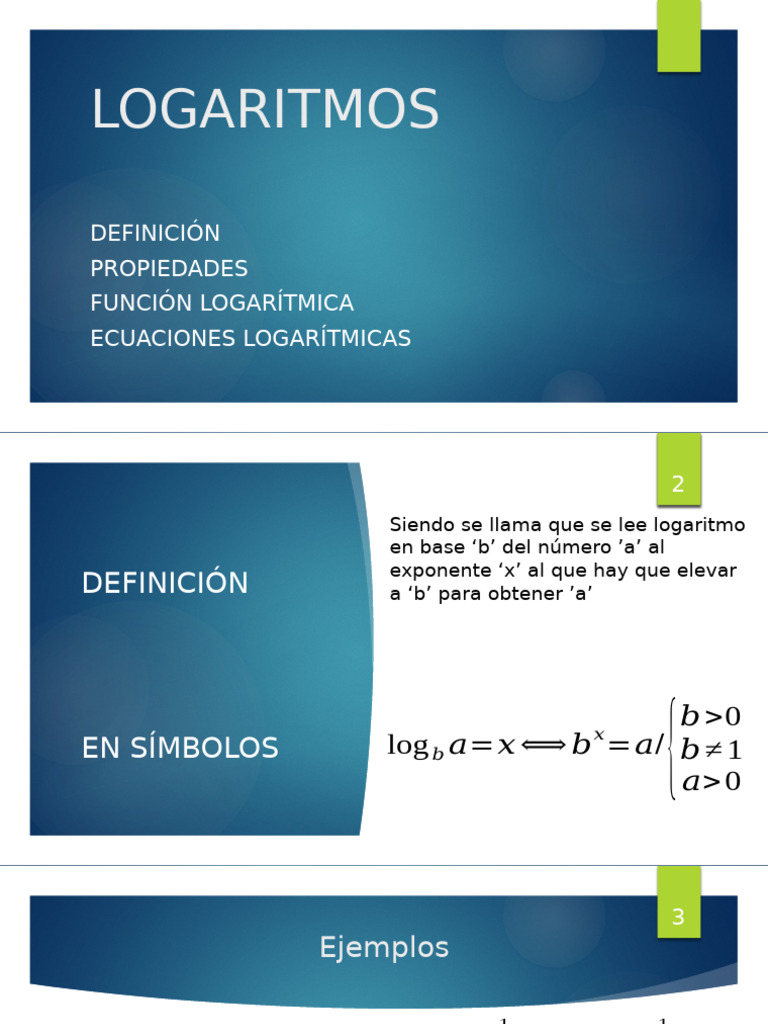 Logaritmo (1) | PDF | Logaritmo | Exponenciación
