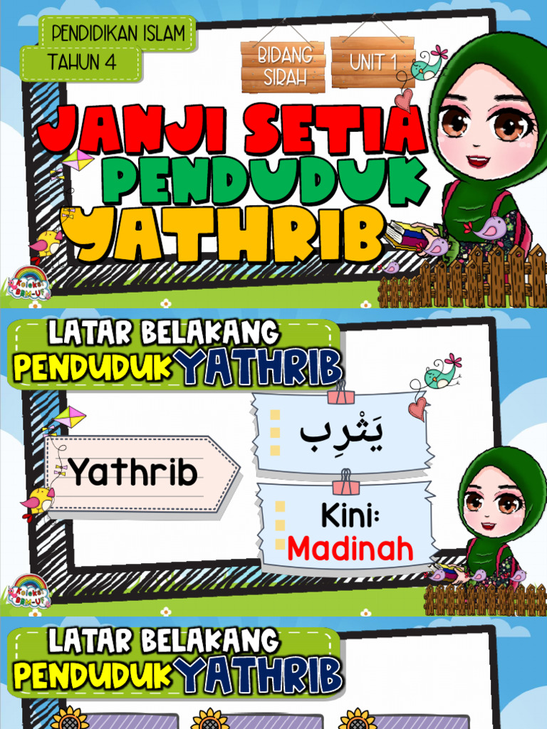 Nota - Janji Setia Penduduk Yathrib (Perjanjian Aqabah) THN4 | PDF