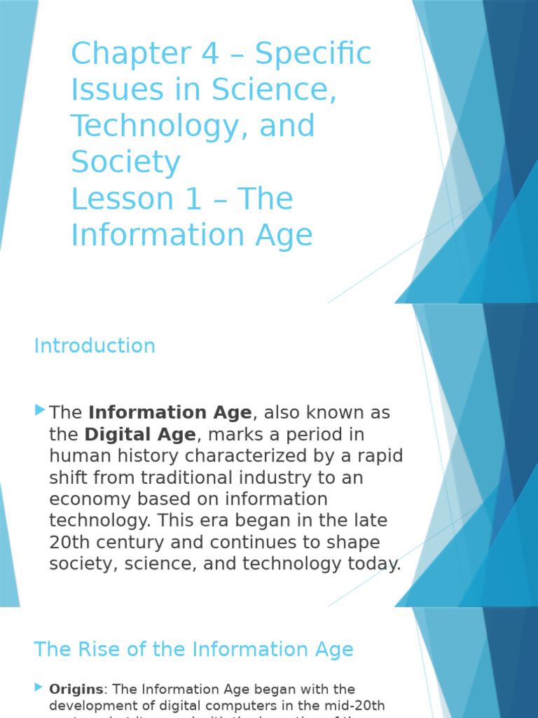 The Information Age: Impacts & Challenges | PDF