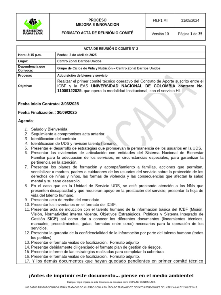 Acta Segundo Cto - 11009122025 | PDF | Tarjeta de débito