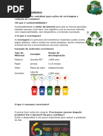 Os 7Rs Da Sustentabilidade | PDF | Reciclagem | Desperdício