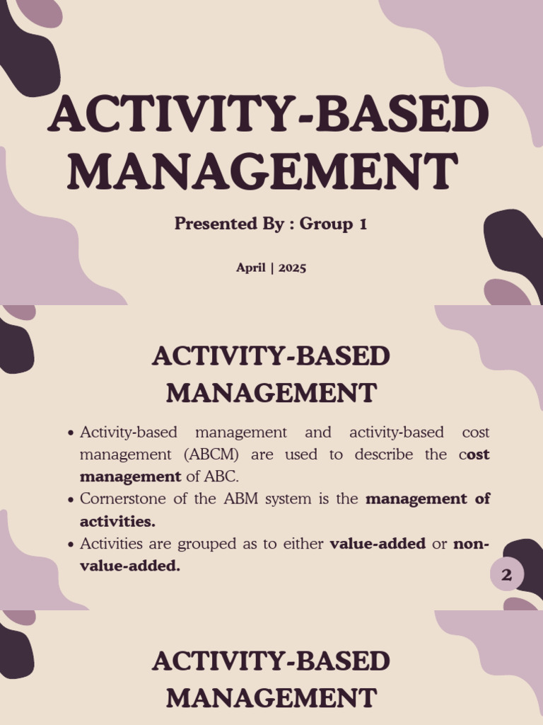 Understanding Activity-Based Management | PDF | Pricing | Profit ...