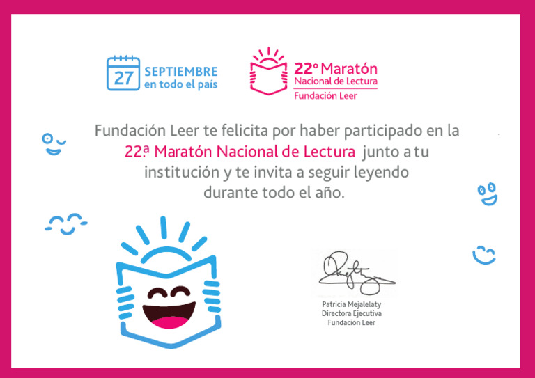 Diploma Maraton Nacional de Lectura 2024 | PDF