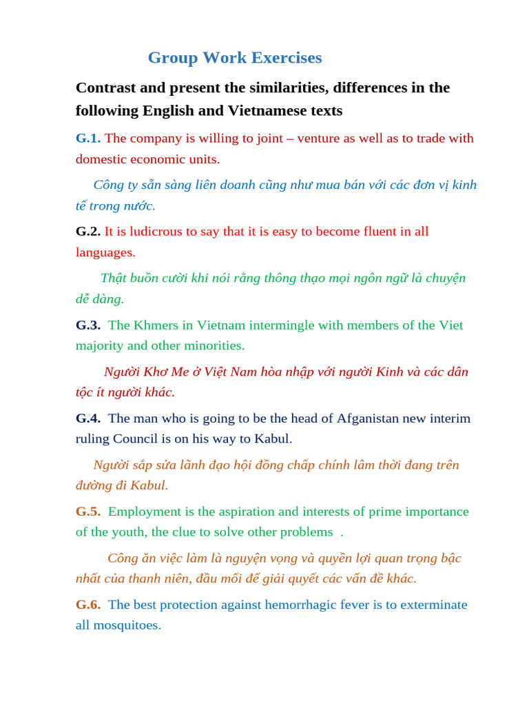 Group Work Report Exercises | PDF