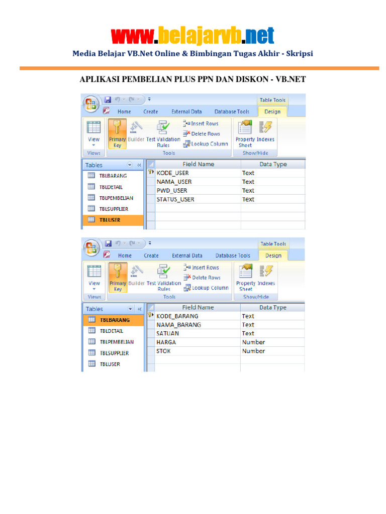 Aplikasi Program Sistem Informasi Pembelian Barang PPN Dan Diskon Untuk Tugas Akhir Dan Skripsi ...