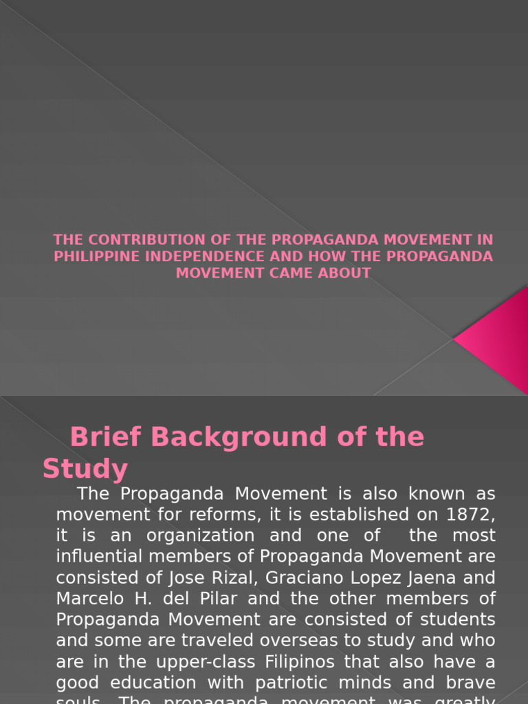The Contribution of The Propaganda Movement in Philippine | PDF ...