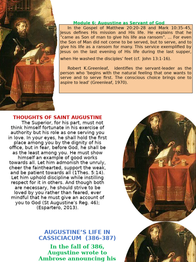 CHF14Module6St. Augustine As Servant of God | PDF | Augustine Of Hippo
