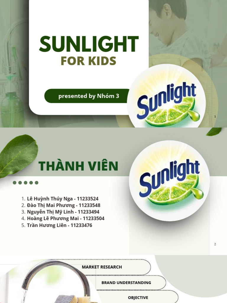 Sunlight For Kids Nhóm 3 | PDF