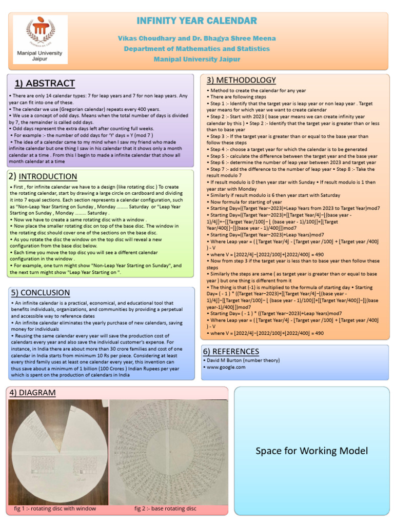 Poster Infinity Year Calendar | PDF | Calendar | Numbers