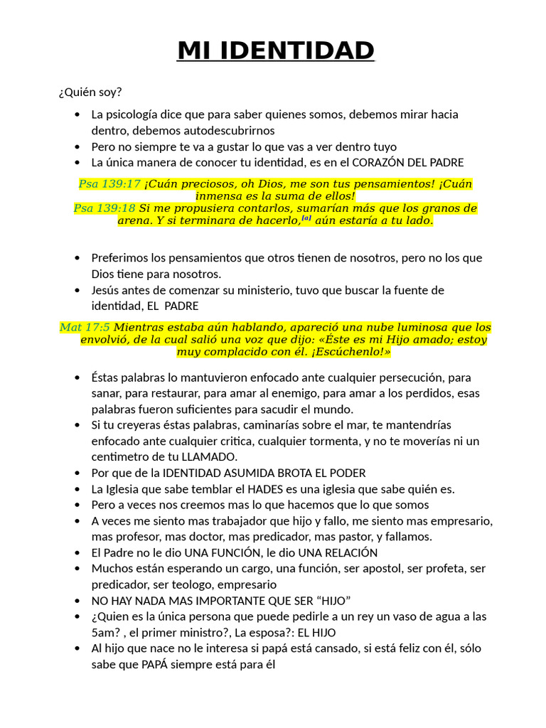 Mi Identidad en Cristo | PDF | Amor