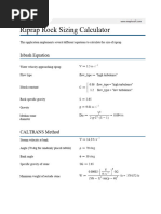 Riprap Installation Guide - 1: Table 1: Riprap Horizontal Dimensions | PDF