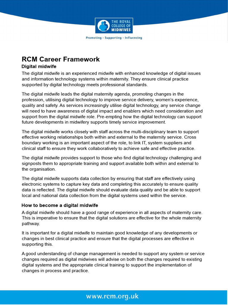 Role of a Digital Midwife in Maternity | PDF | Midwife | Midwifery