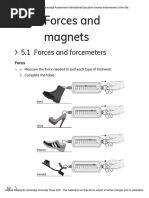 Grade 5 Science: Forces & Magnetism Test | PDF | Force | Magnet