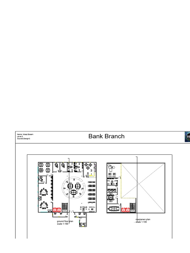 Bank Branch: Name: Moaz Essam Level:2 Course:Design3 | PDF