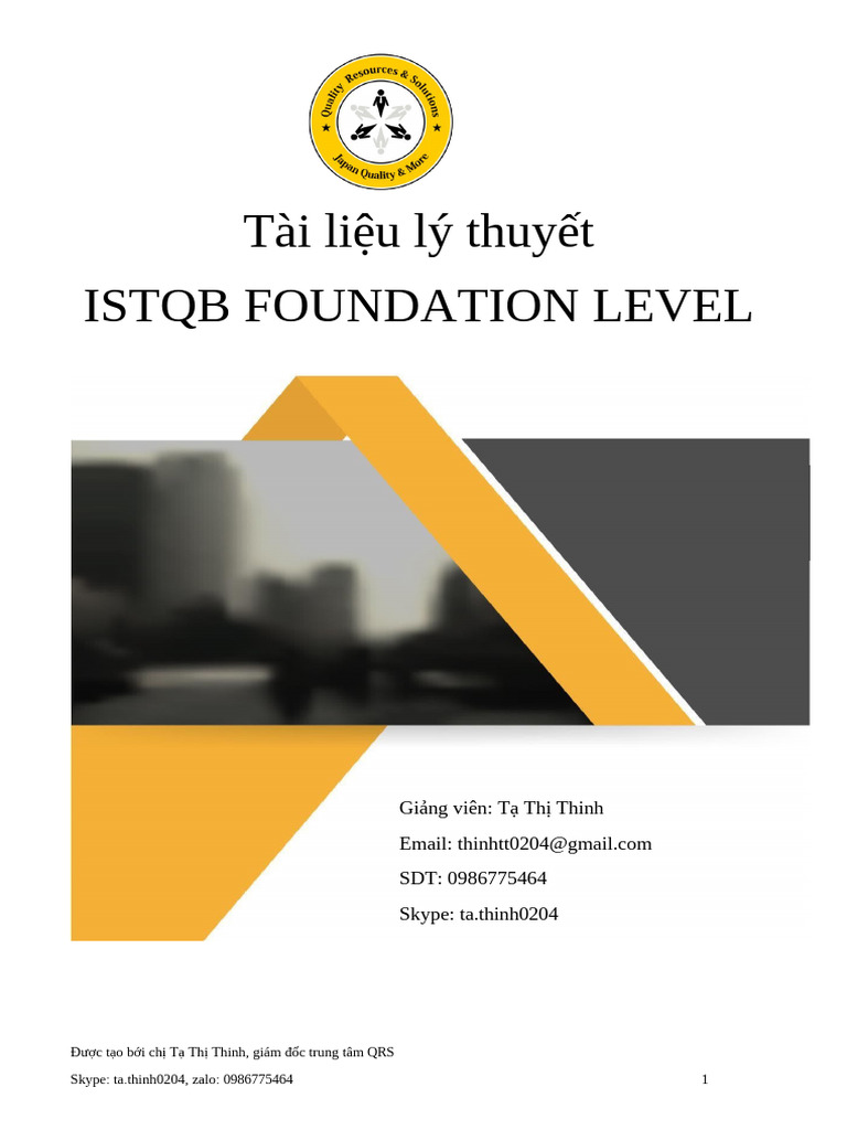 ISTQB Foundation Level Study Guide | PDF | Software Testing | Quality