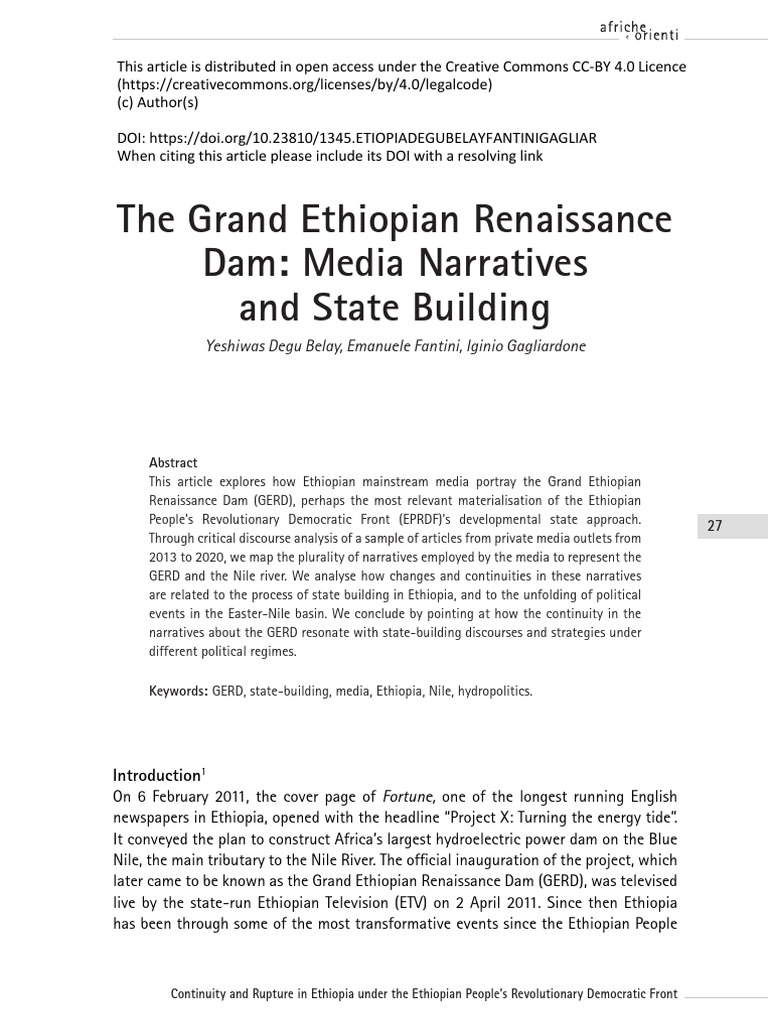 Media Narratives on the Adwa Dam | PDF | Ethiopia