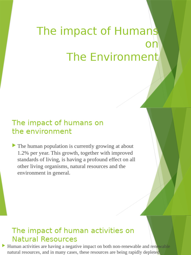 Biology _The Impact of Humans on the Environment | PDF | Soil ...