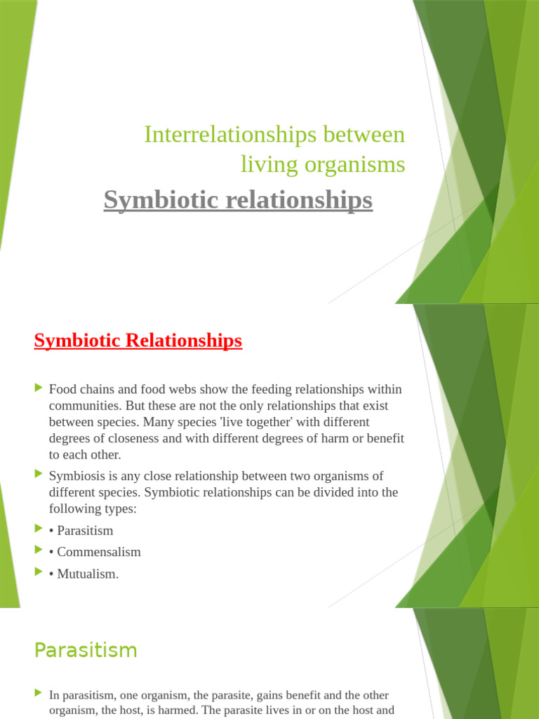 Biology_ Interrelationships Between Organisms_Symbiosis | PDF ...