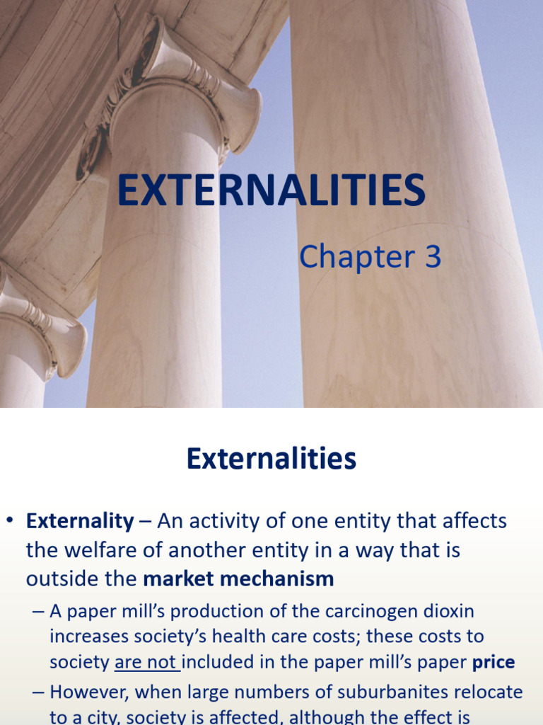 Public Finance Chapter 3 Externalities Rosen Chapter 5 | PDF ...