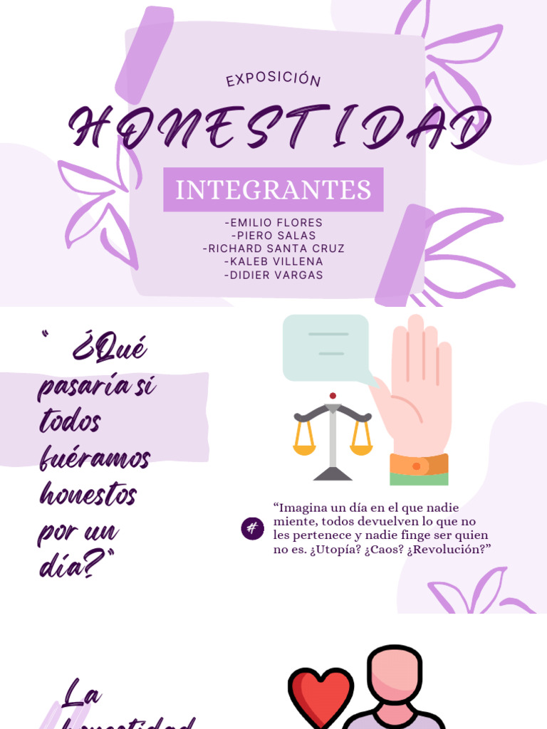 Cartel sobre la Honestidad | PDF