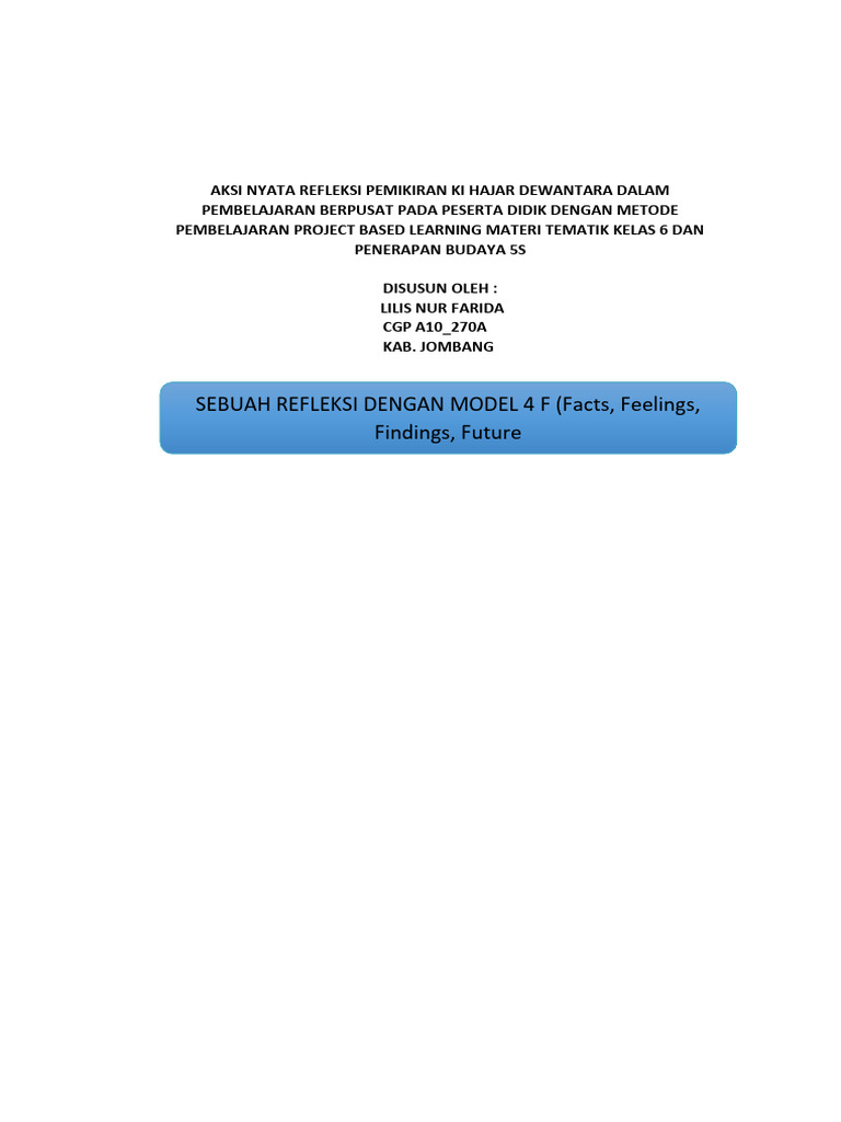 Jurnal Refleksi Dwi Mingguan Modul 1.1 - Lilis Nur Farida | PDF