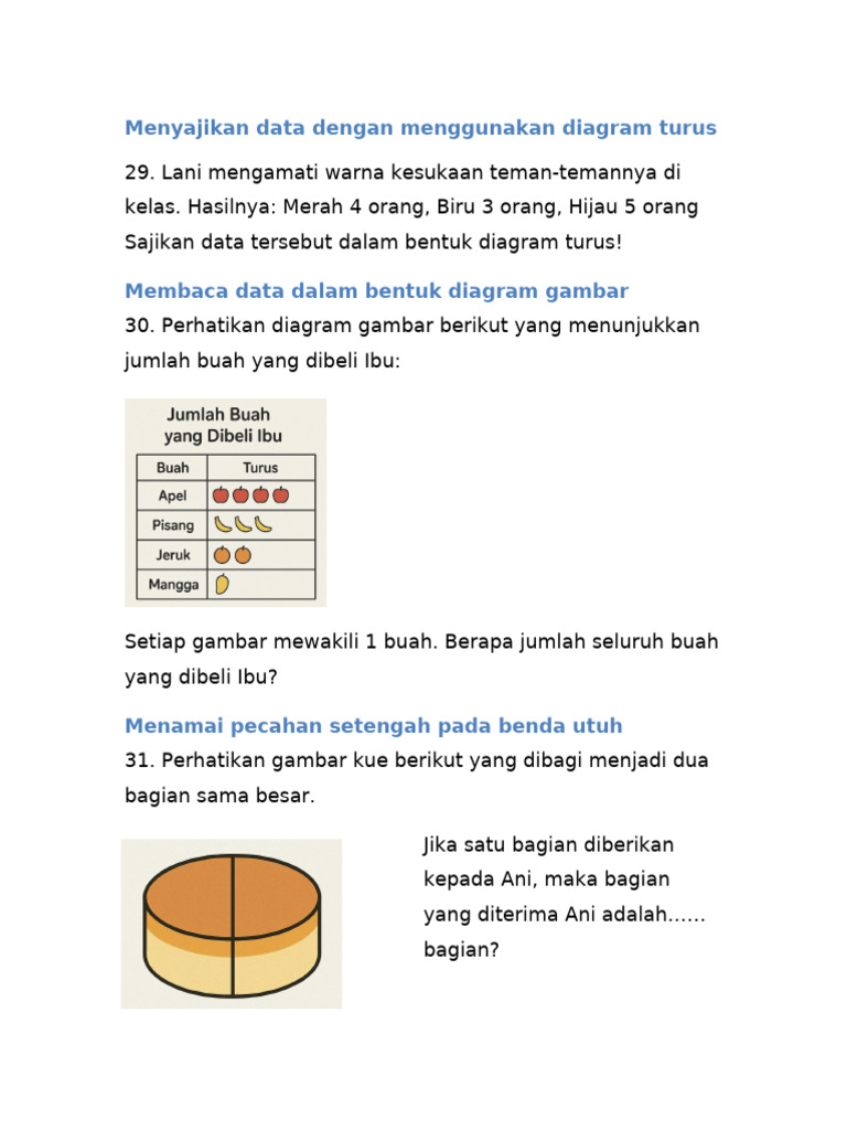 Diagram Turus dan Pecahan Setengah | PDF