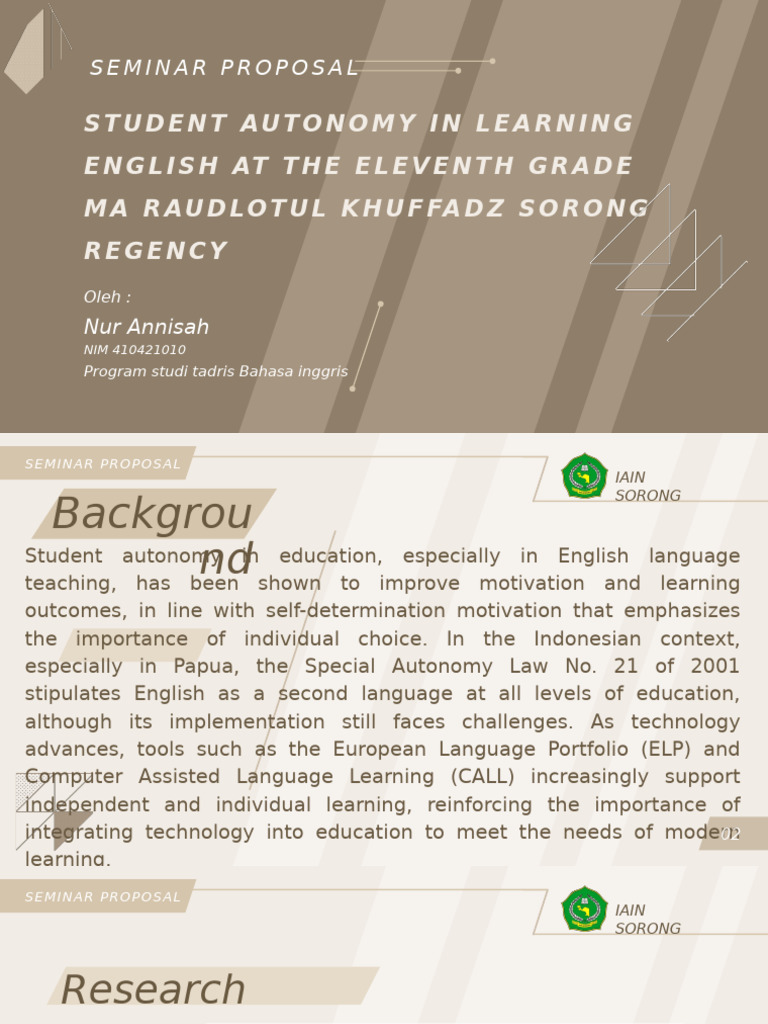 Seminar Proposal Anisa | PDF | Motivation | Motivational