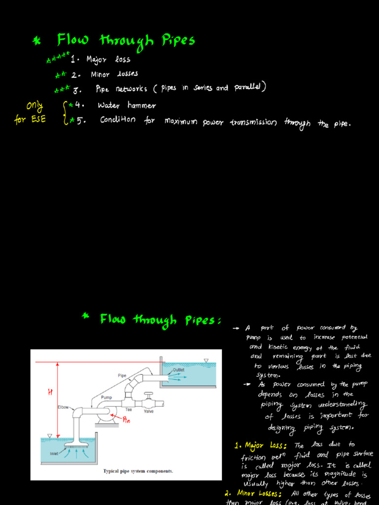 Flow Through Pipes | PDF