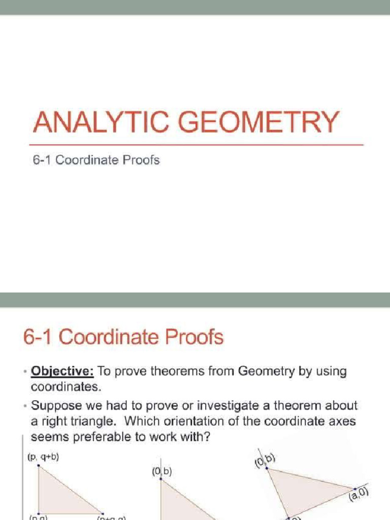 Coordinate Proof | PDF